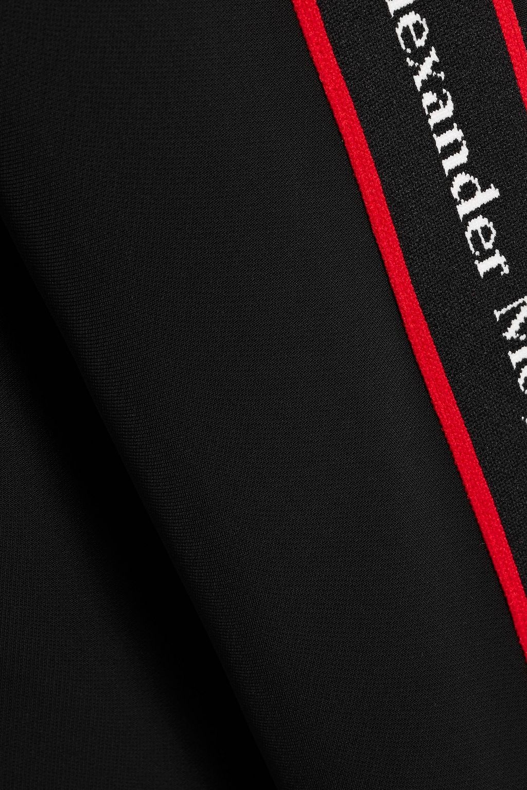 MCQUEEN Logo-print jacquard-trimmed knitted track jacket | THE OUTNET