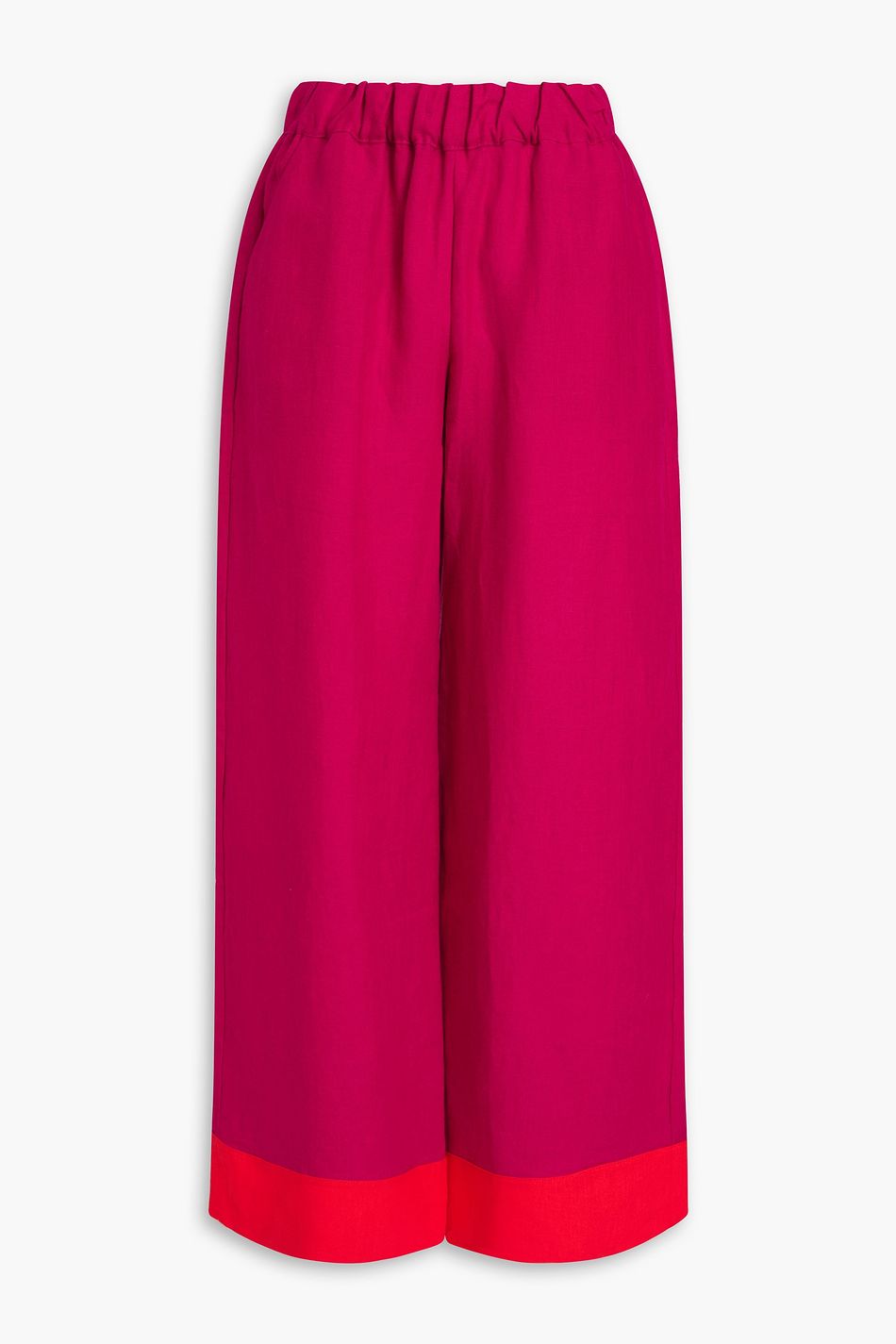 CASA RAKI Luisa color-block linen wide-leg pants | THE OUTNET