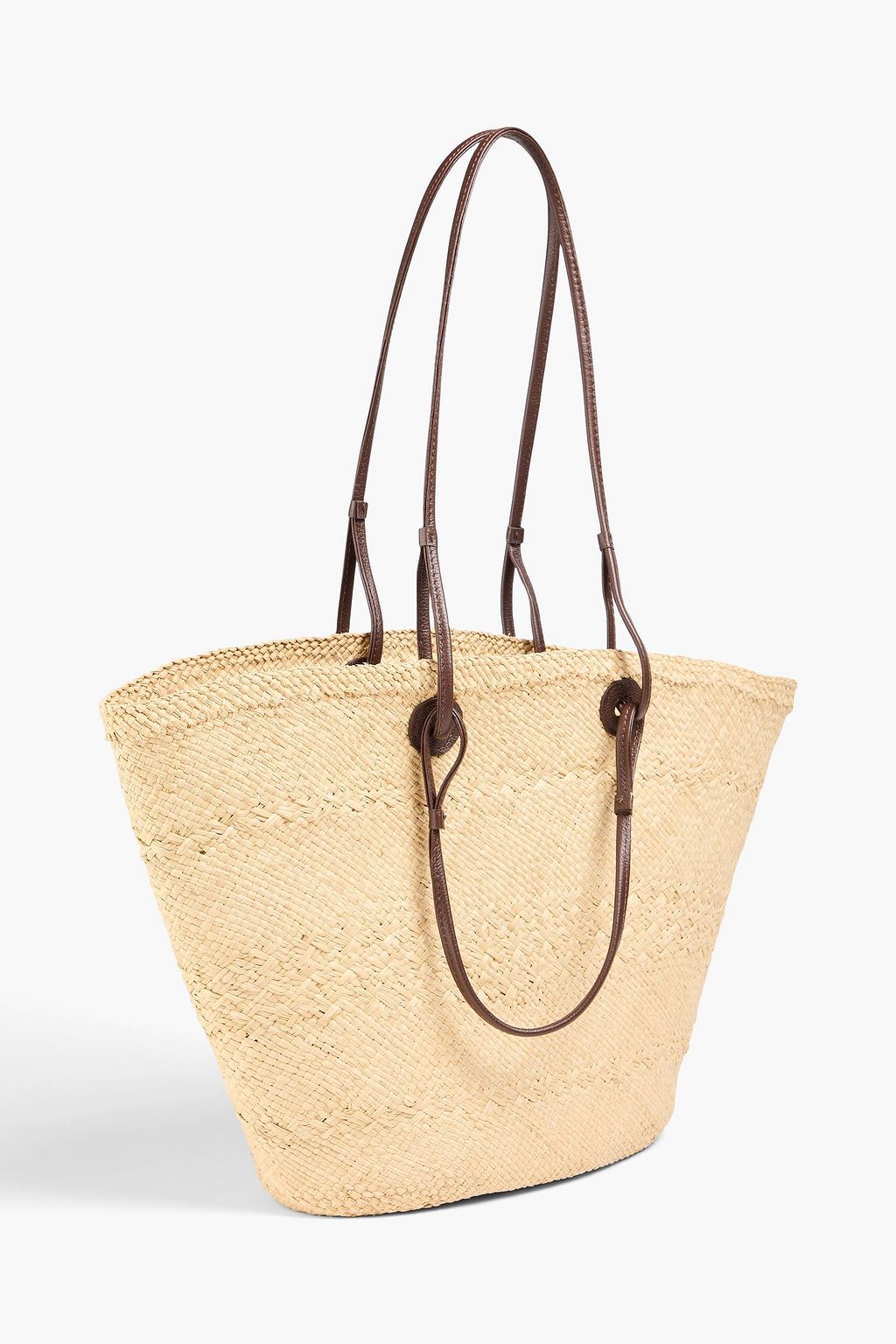 SENSI STUDIO Leather-trimmed toquilla straw tote | THE OUTNET