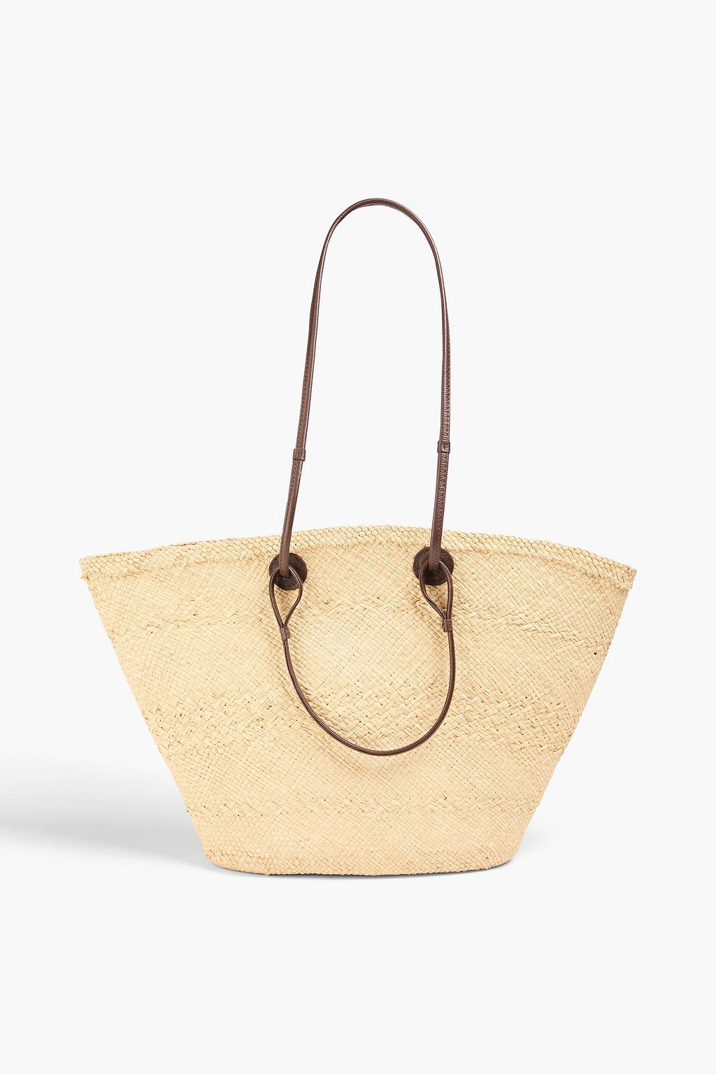 SENSI STUDIO Leather-trimmed toquilla straw tote | THE OUTNET