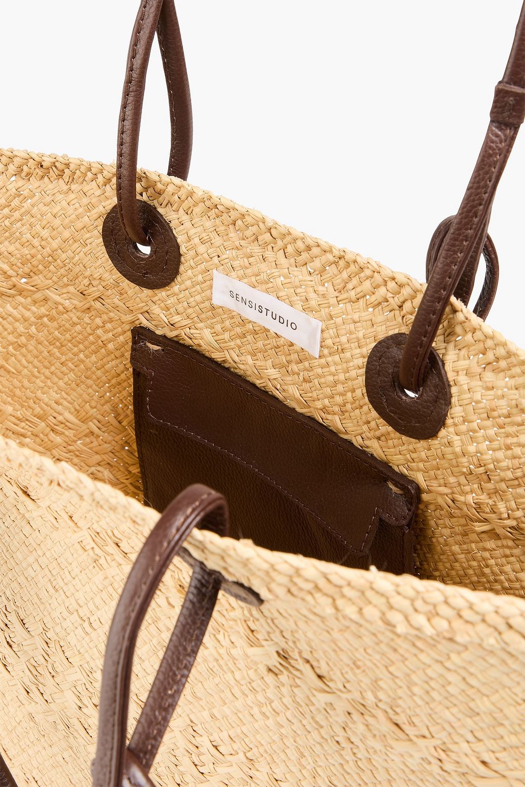 SENSI STUDIO Leather-trimmed toquilla straw tote | THE OUTNET