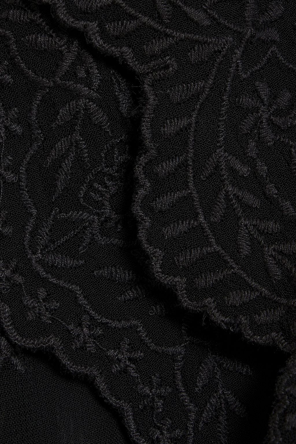 ALICE + OLIVIA Tenney ruffled embroidered chiffon blouse | THE OUTNET