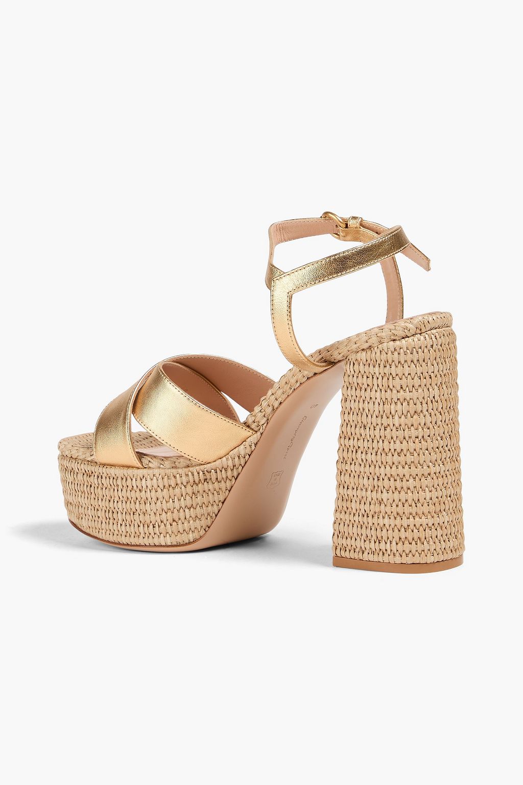 GIANVITO ROSSI Beb metallic leather platform sandals | THE OUTNET