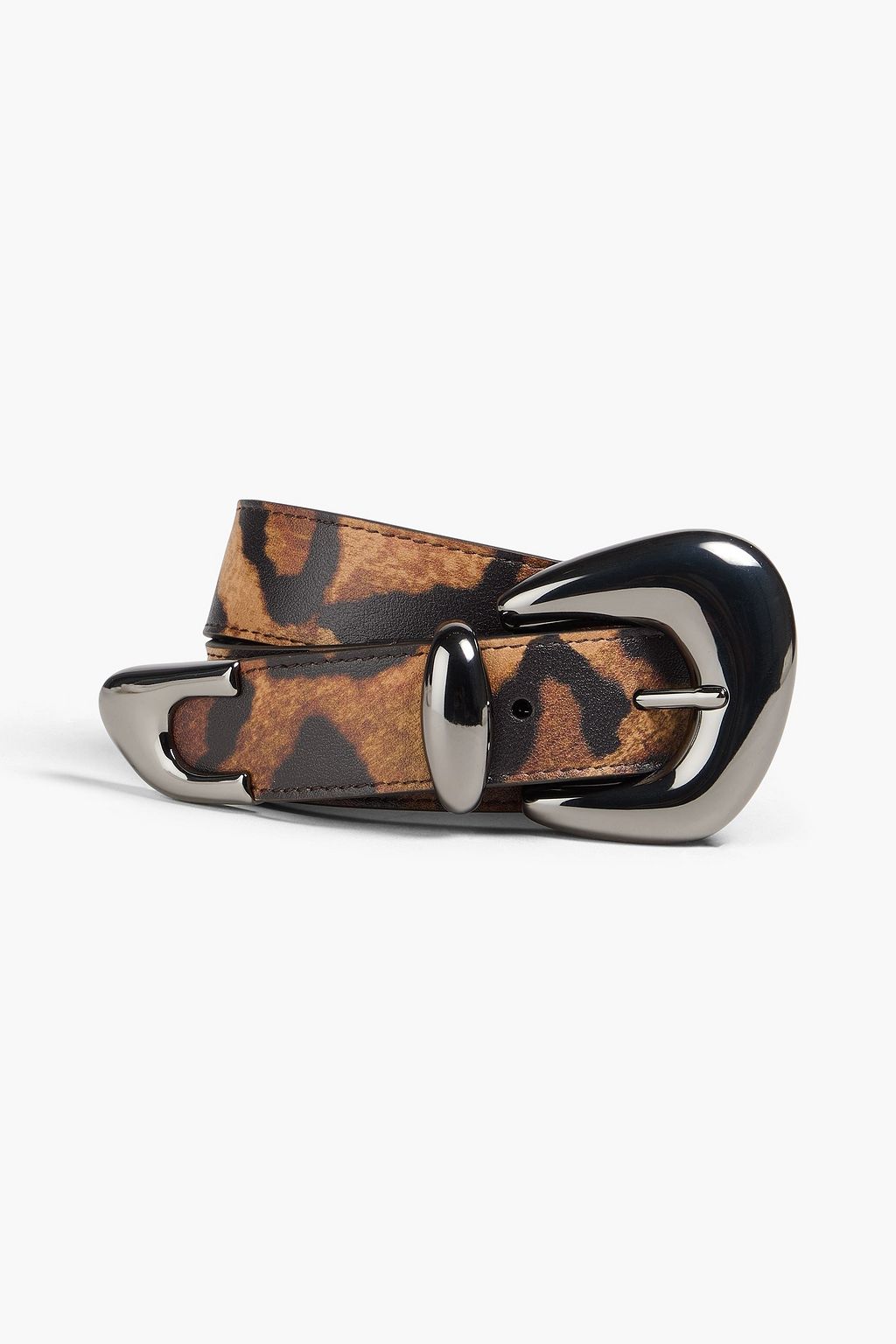 CHRISTIAN LOUBOUTIN Bubble leopard-print leather belt | THE OUTNET