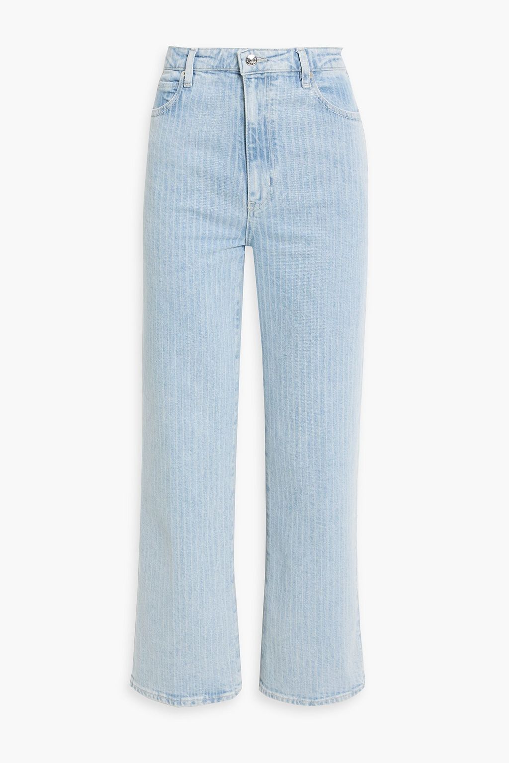 FRAME The Wide striped high-rise wide-leg jeans | THE OUTNET