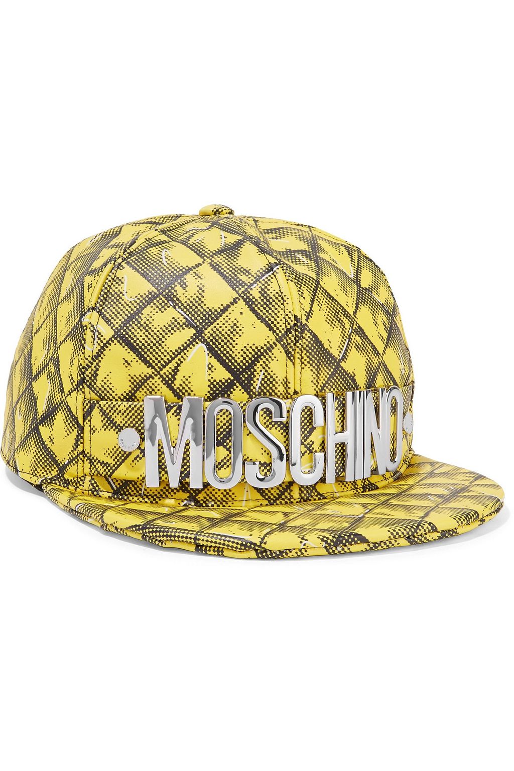 MOSCHINO Embellsihed printed leather cap | THE OUTNET