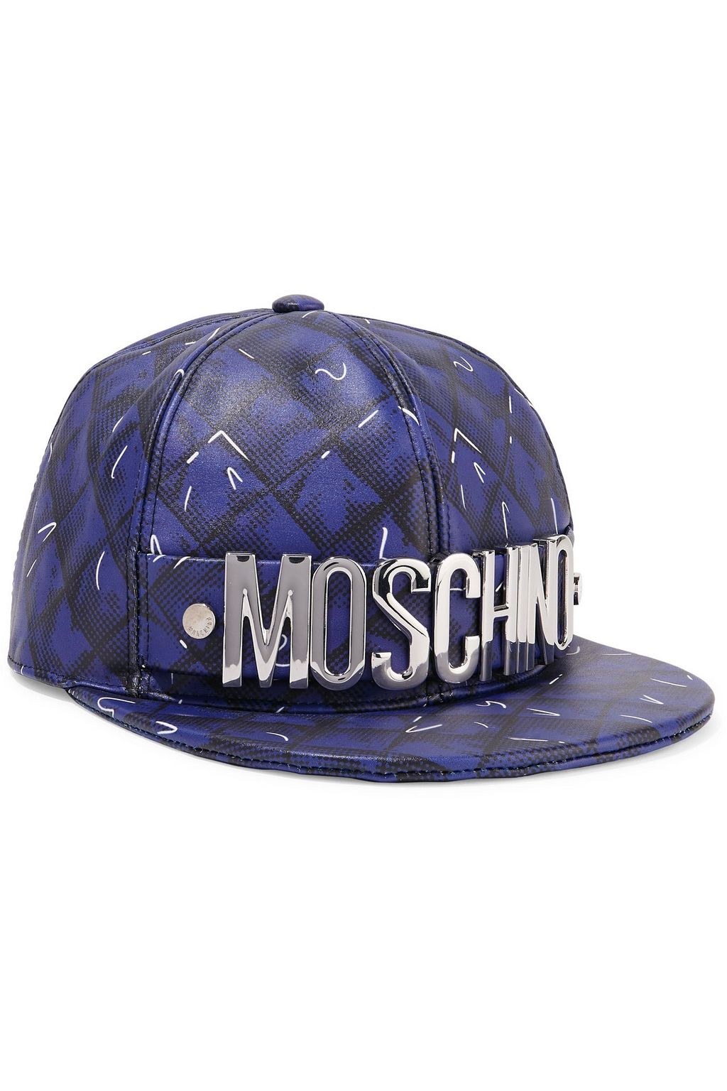 MOSCHINO Embellished printed leather baseball cap | THE OUTNET