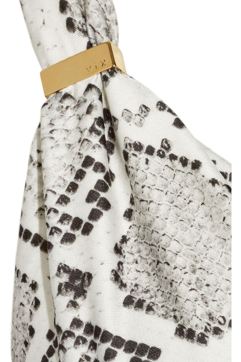 VIX PAULA HERMANNY Serpent snake-print triangle bikini top | THE OUTNET