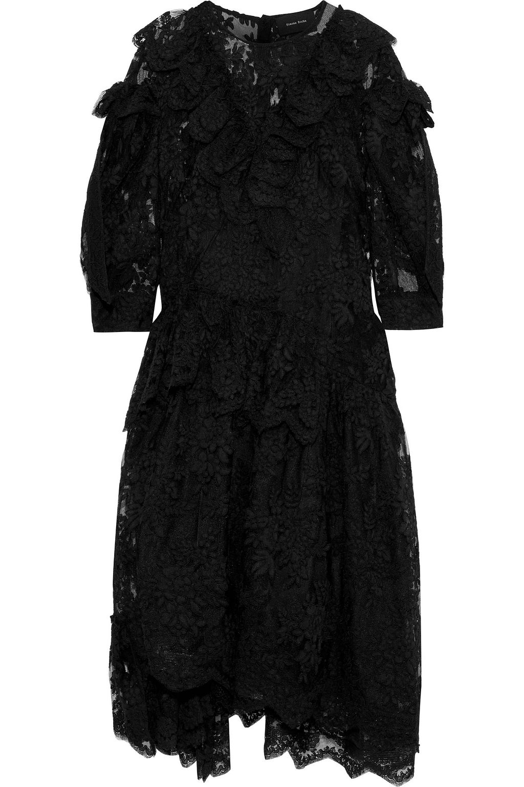SIMONE ROCHA Ruffled lace midi dress | THE OUTNET