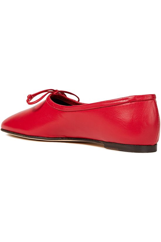 Red Agnes textured-leather ballet flats | BY FAR | THE OUTNET