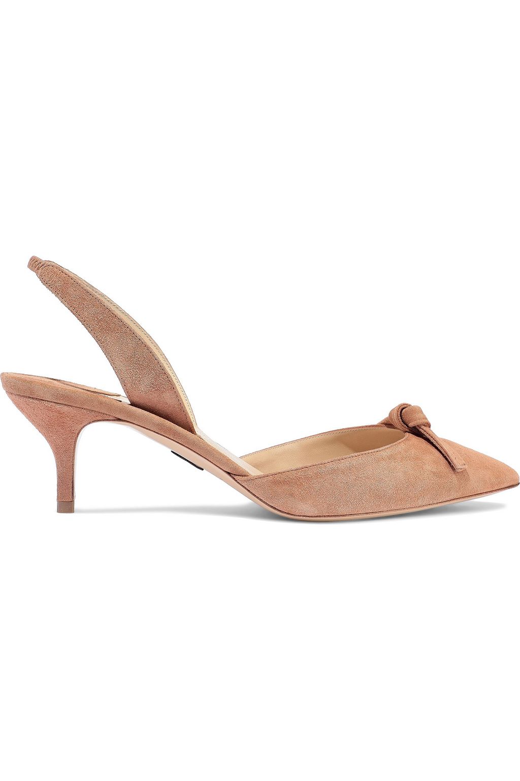 PAUL ANDREW Rhea knotted suede slingback pumps | THE OUTNET