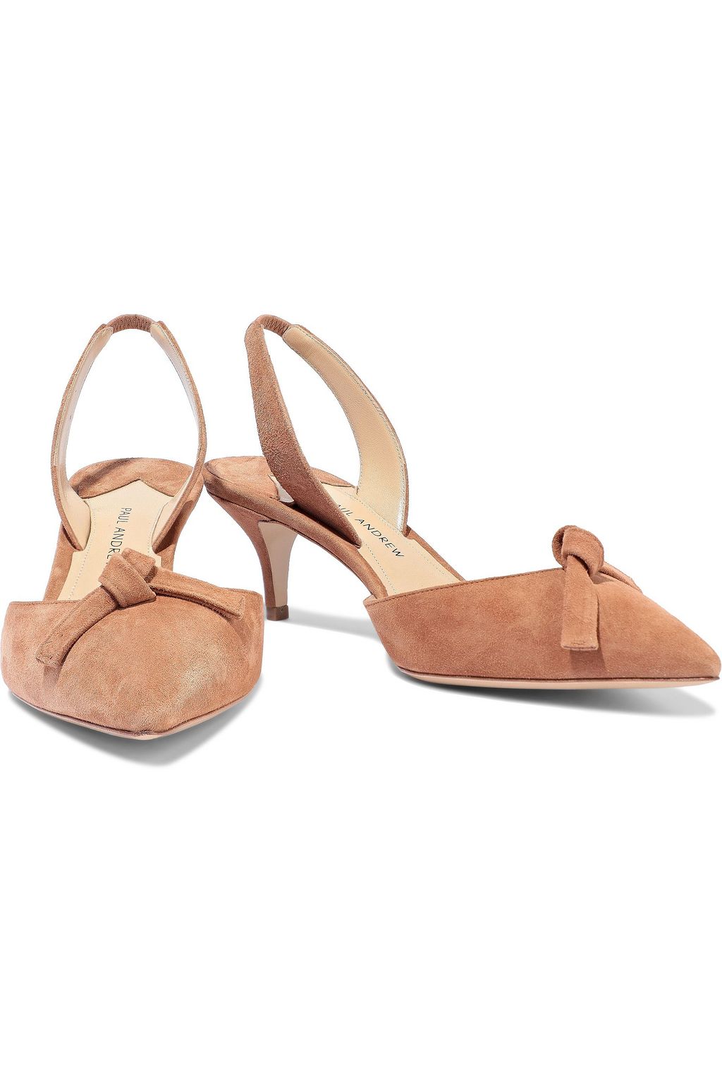 PAUL ANDREW Rhea knotted suede slingback pumps | THE OUTNET