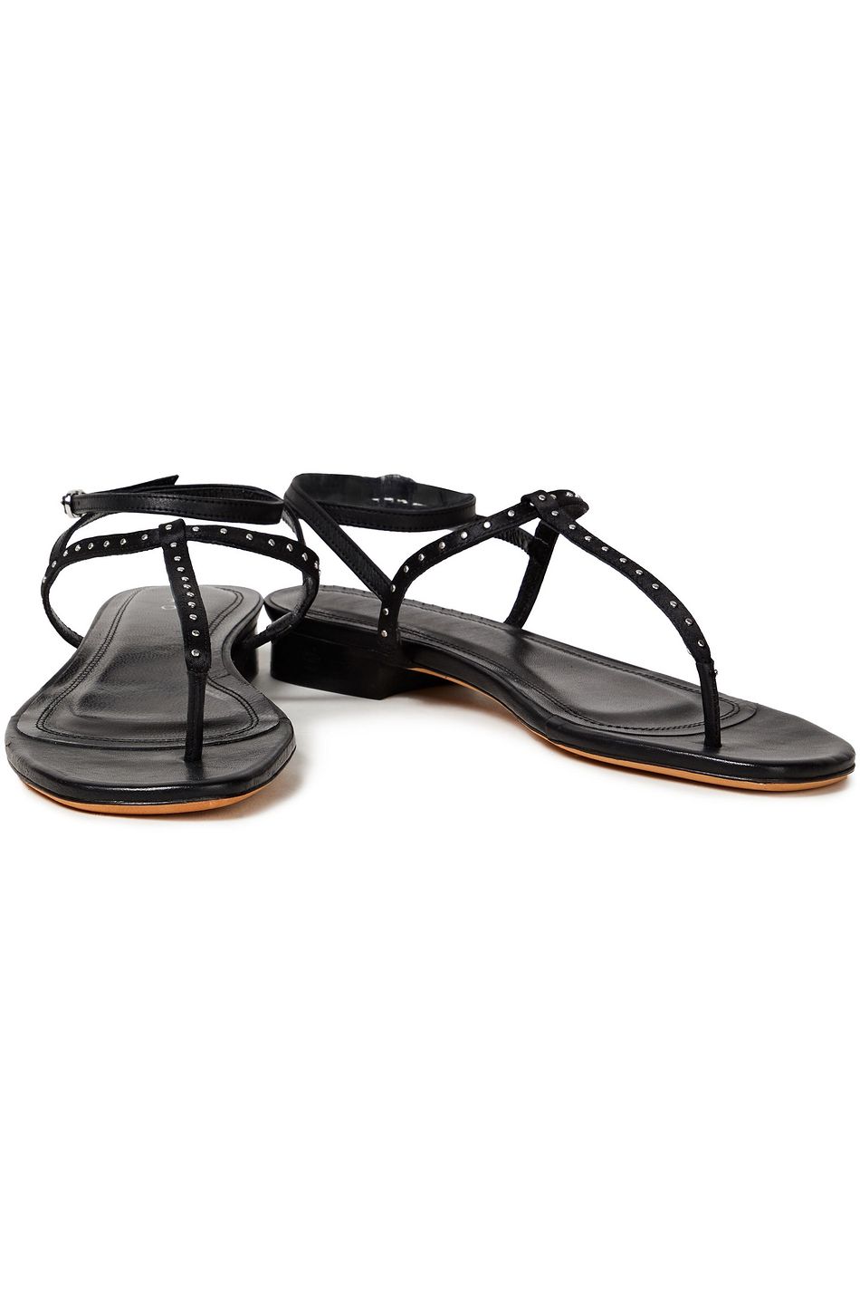 IRO Lilas studded satin and leather sandals | THE OUTNET