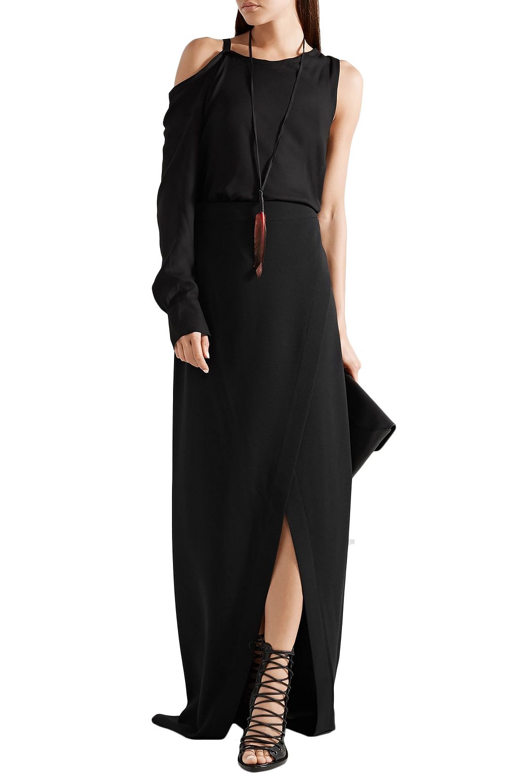GARETH PUGH Crepe wrap maxi skirt | THE OUTNET