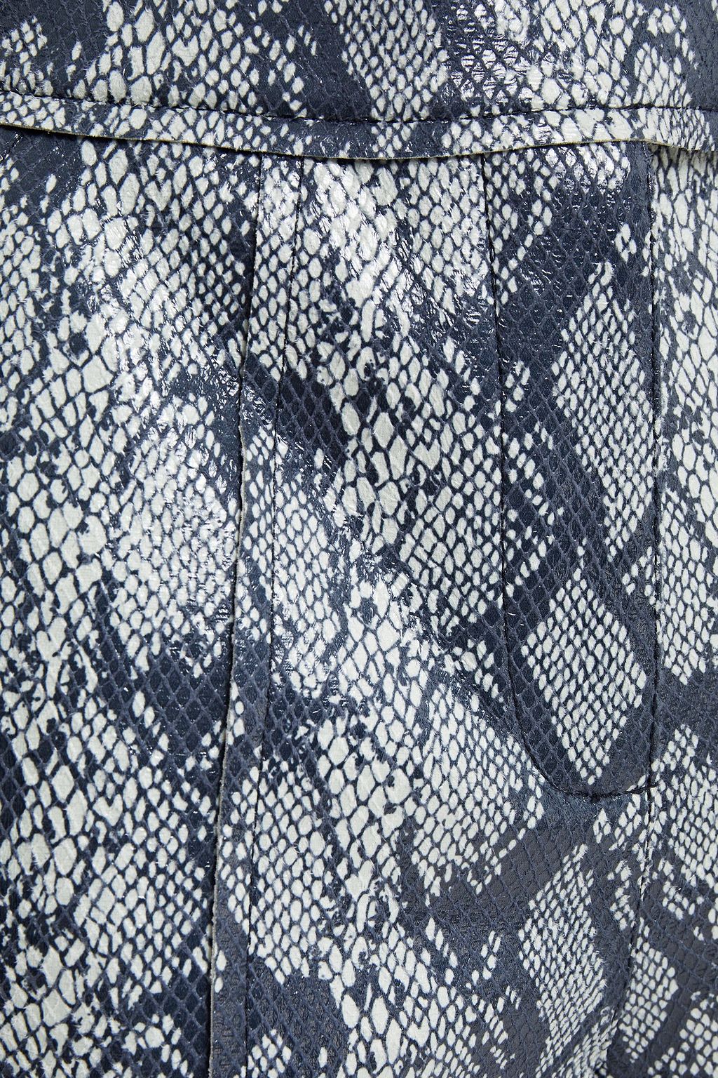 STAND STUDIO Maura faux snake-effect leather wide-leg pants | Sale up ...