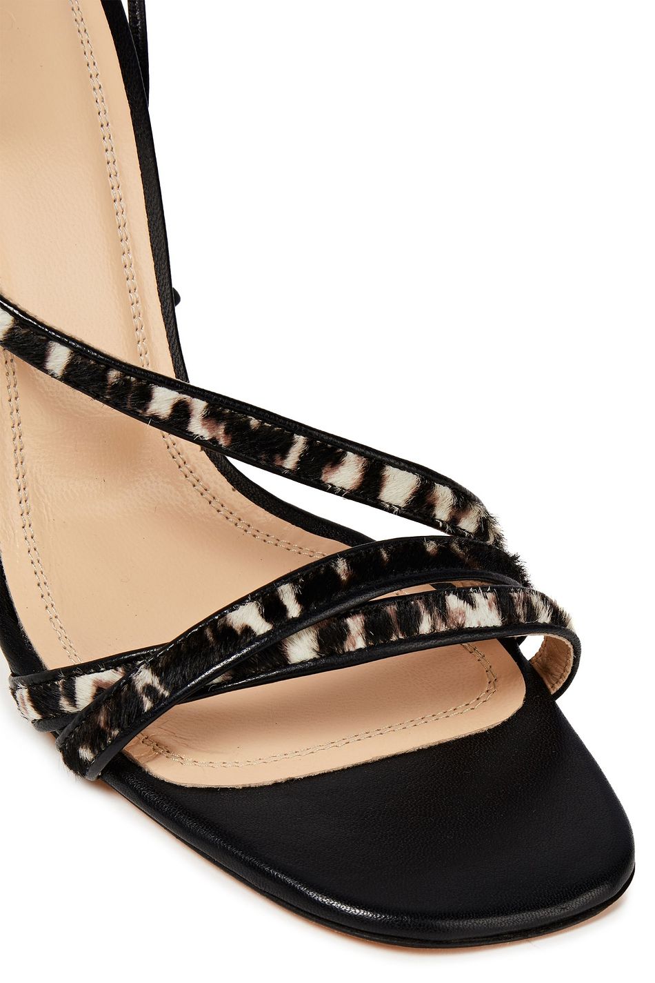 IRO Capucin zebra-print calf hair and leather sandals | THE OUTNET