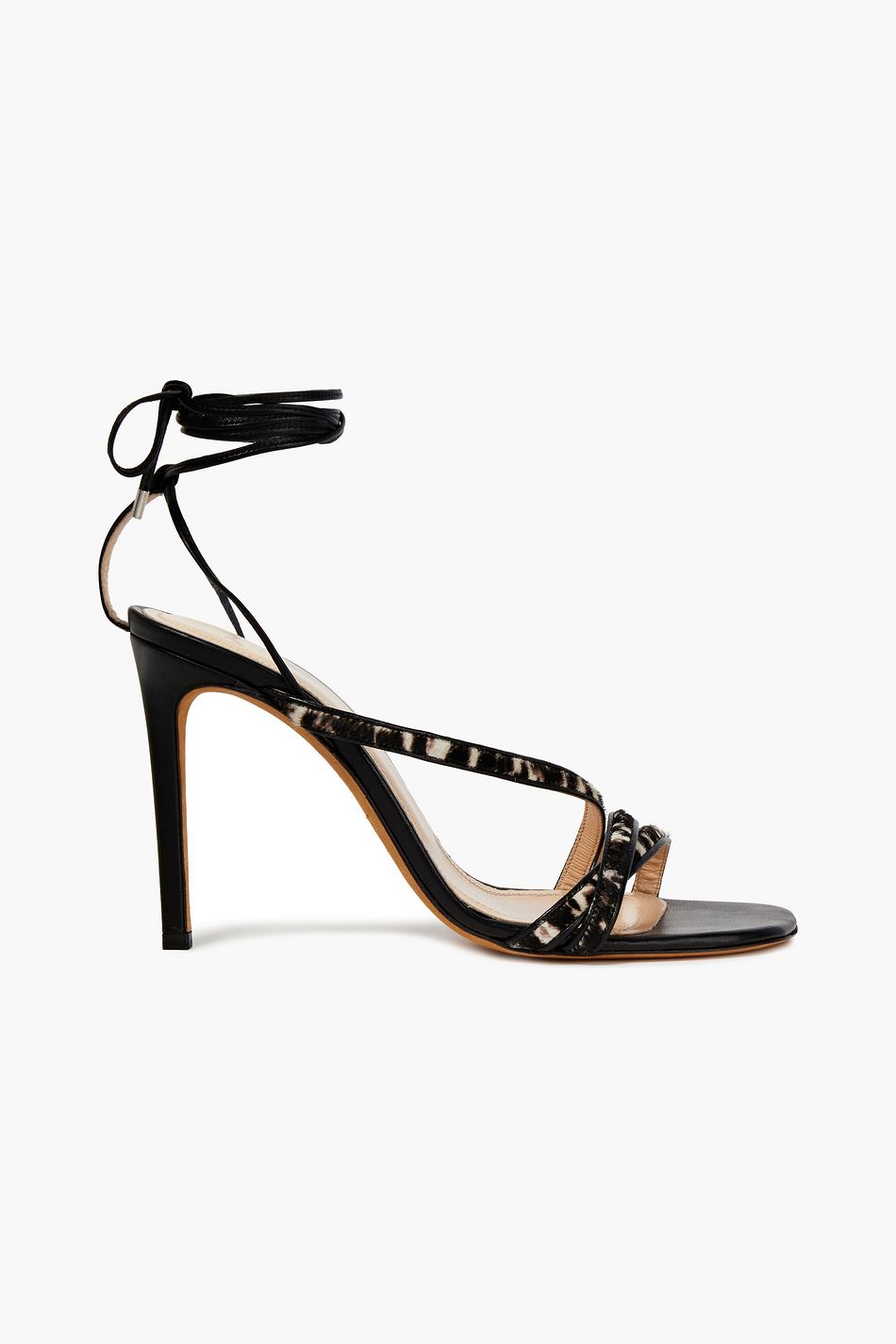 IRO Capucin zebra-print calf hair and leather sandals | THE OUTNET