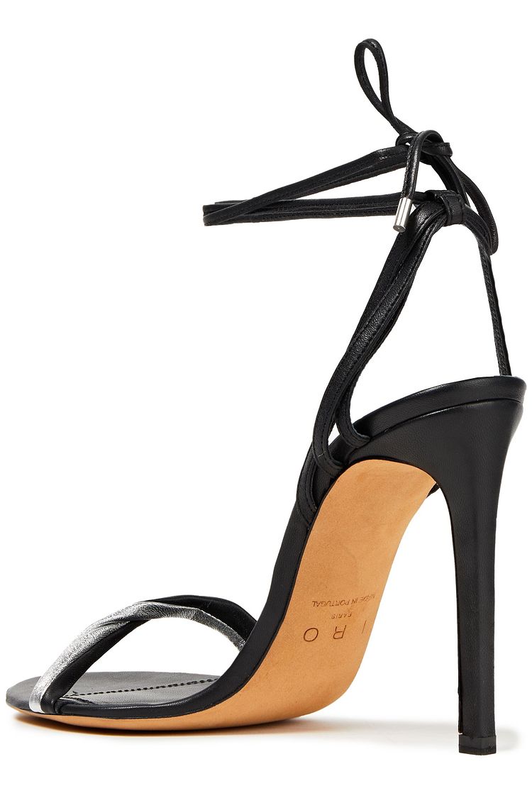 IRO Doyle metallic-trimmed leather sandals | THE OUTNET