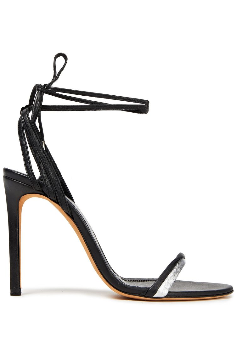 IRO Doyle metallic-trimmed leather sandals | THE OUTNET