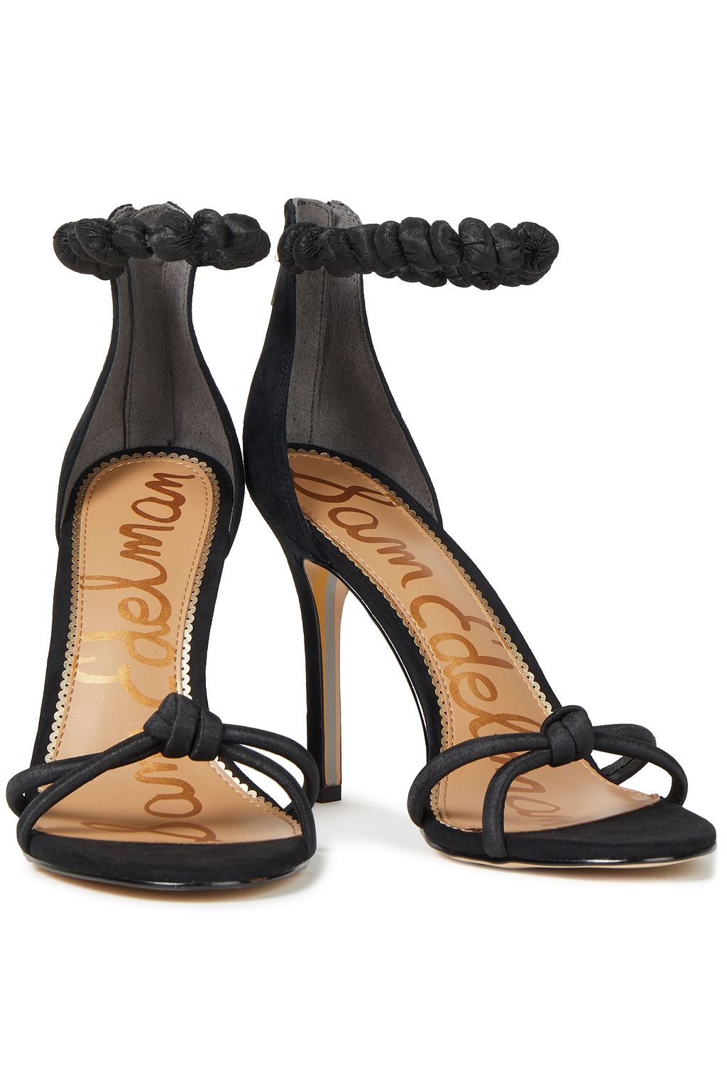 SAM EDELMAN Aria knotted suede and satin sandals | THE OUTNET