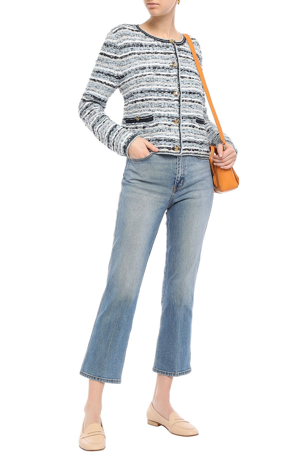 TORY BURCH Button-detailed tweed jacket | THE OUTNET