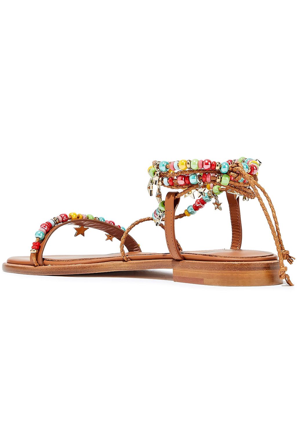 RED(V) Bead-embellished braided leather sandals | THE OUTNET