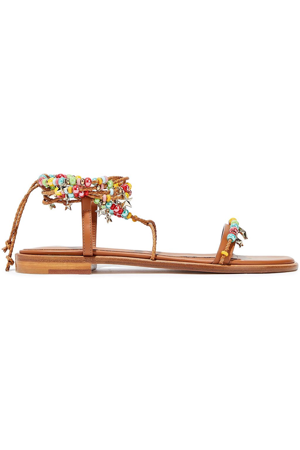 RED(V) Bead-embellished braided leather sandals | THE OUTNET