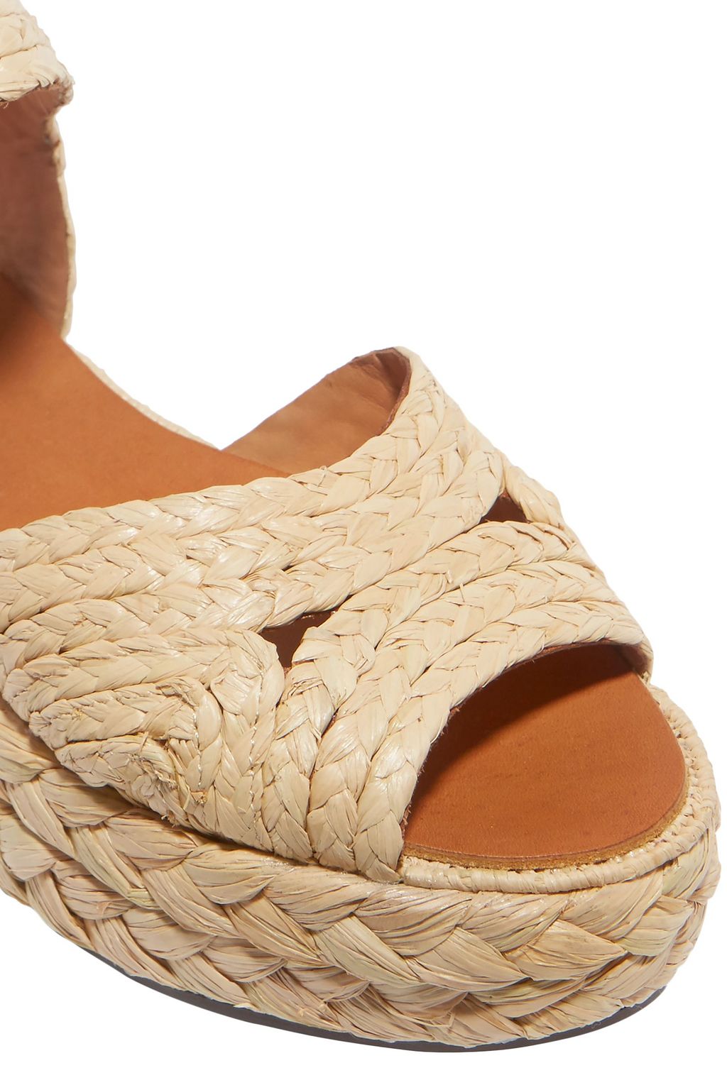 CLERGERIE Raffia platform sandals | THE OUTNET