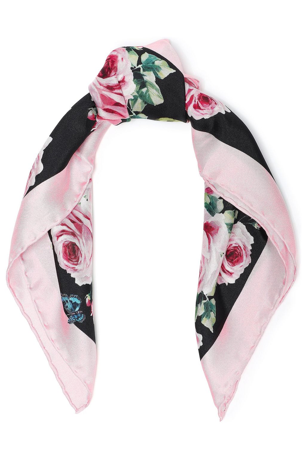 DOLCE & GABBANA Printed silk-twill scarf | THE OUTNET