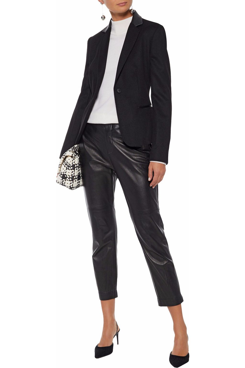 MAX MARA Porta leather-trimmed camel hair blazer | THE OUTNET