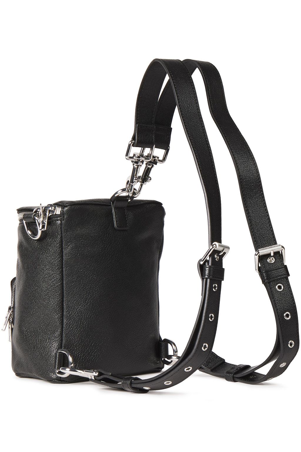 MCQ ALEXANDER MCQUEEN Convertible pebbled-leather backpack | THE OUTNET