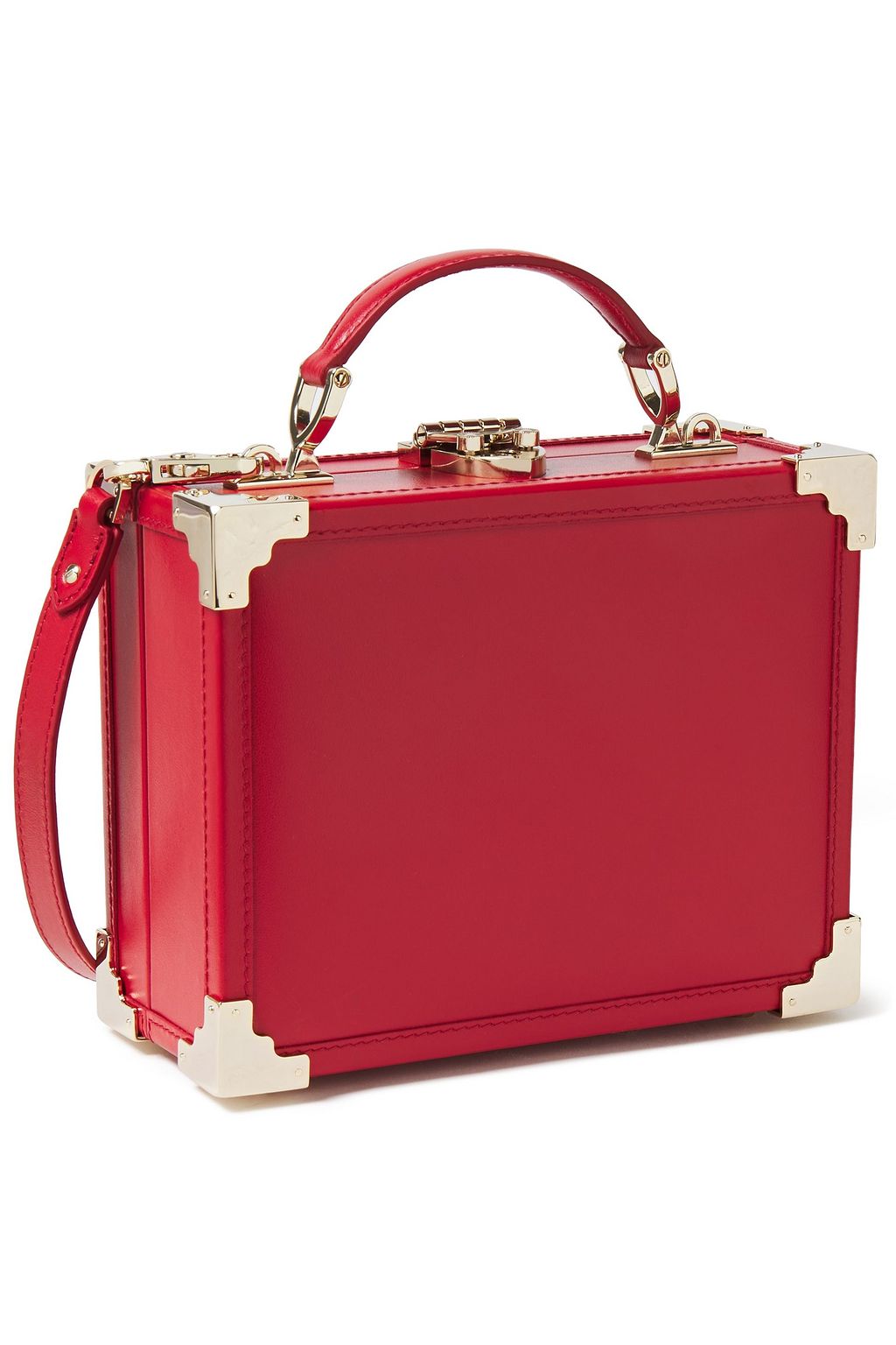 ASPINAL OF LONDON Trunk appliquéd leather shoulder bag | THE OUTNET