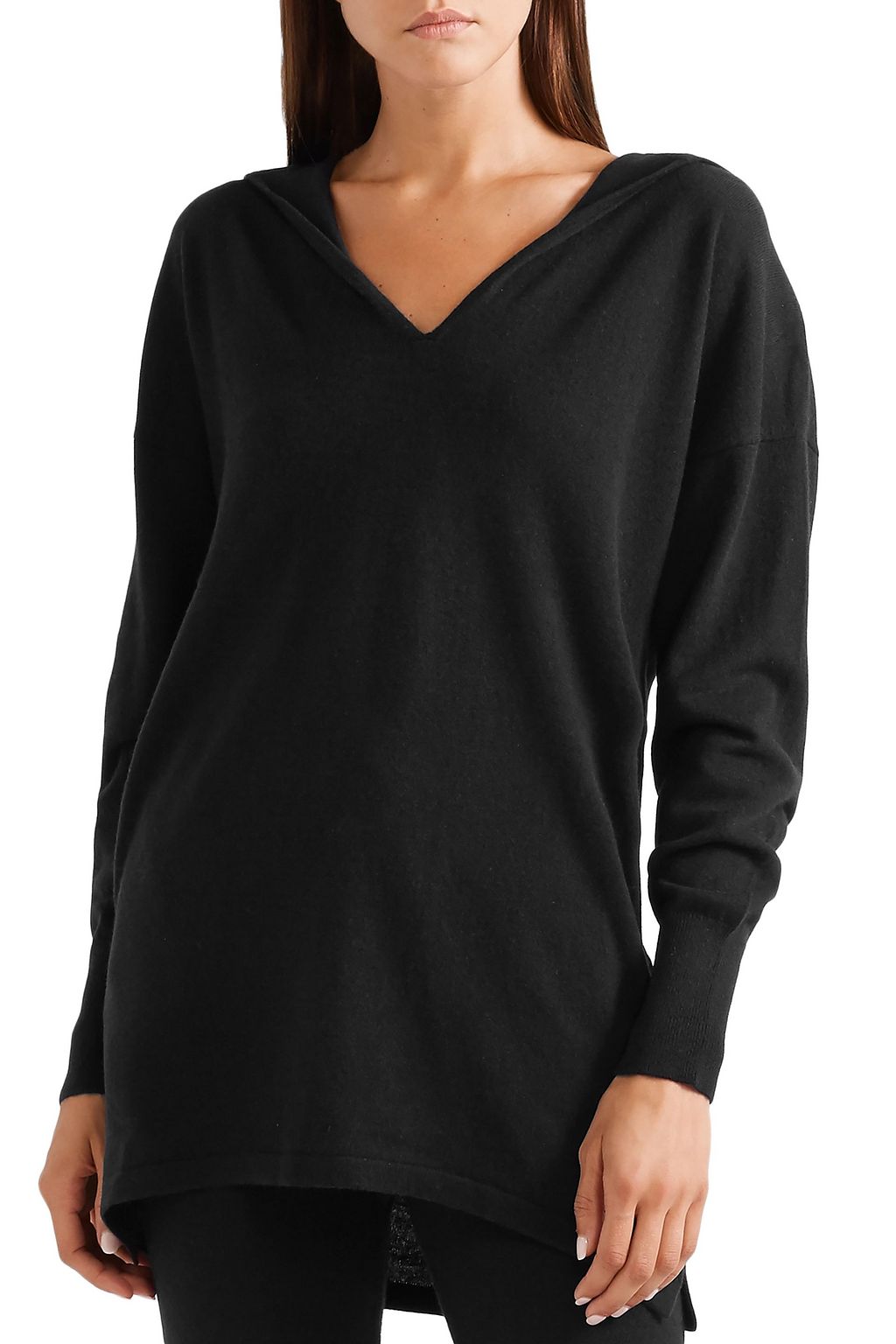 Black Laguna cashmere hoodie | Sale up to 70% off | THE OUTNET | LE ...