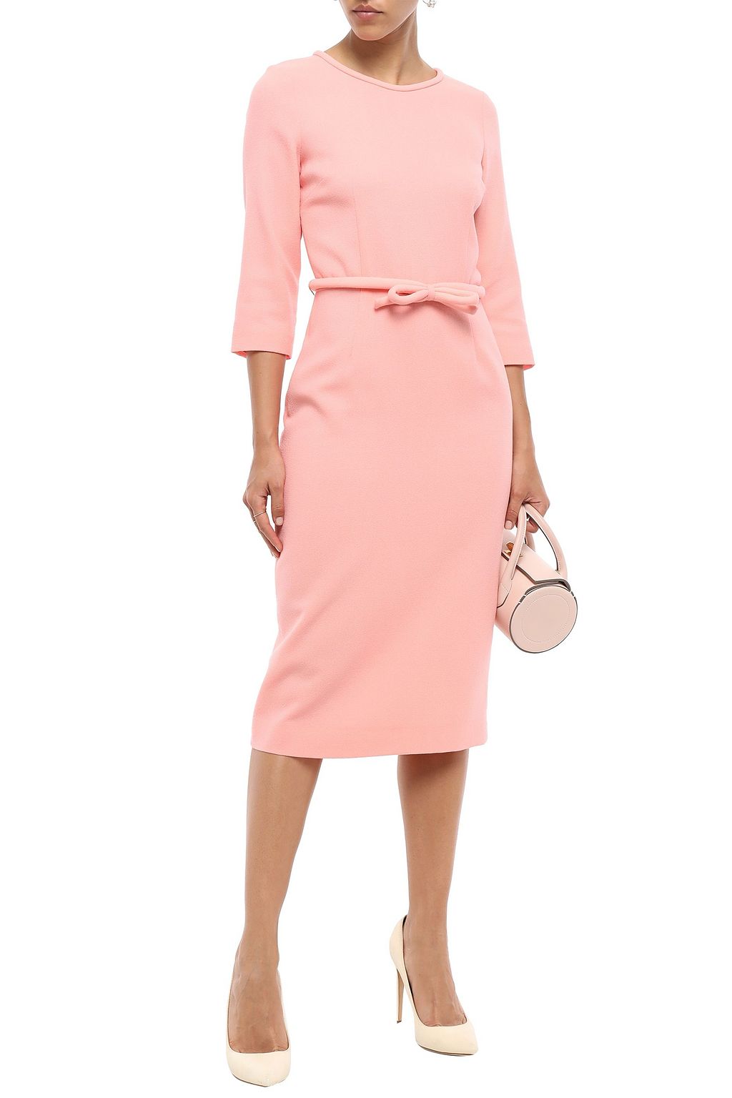 GOAT Belted wool-crepe midi dress | THE OUTNET