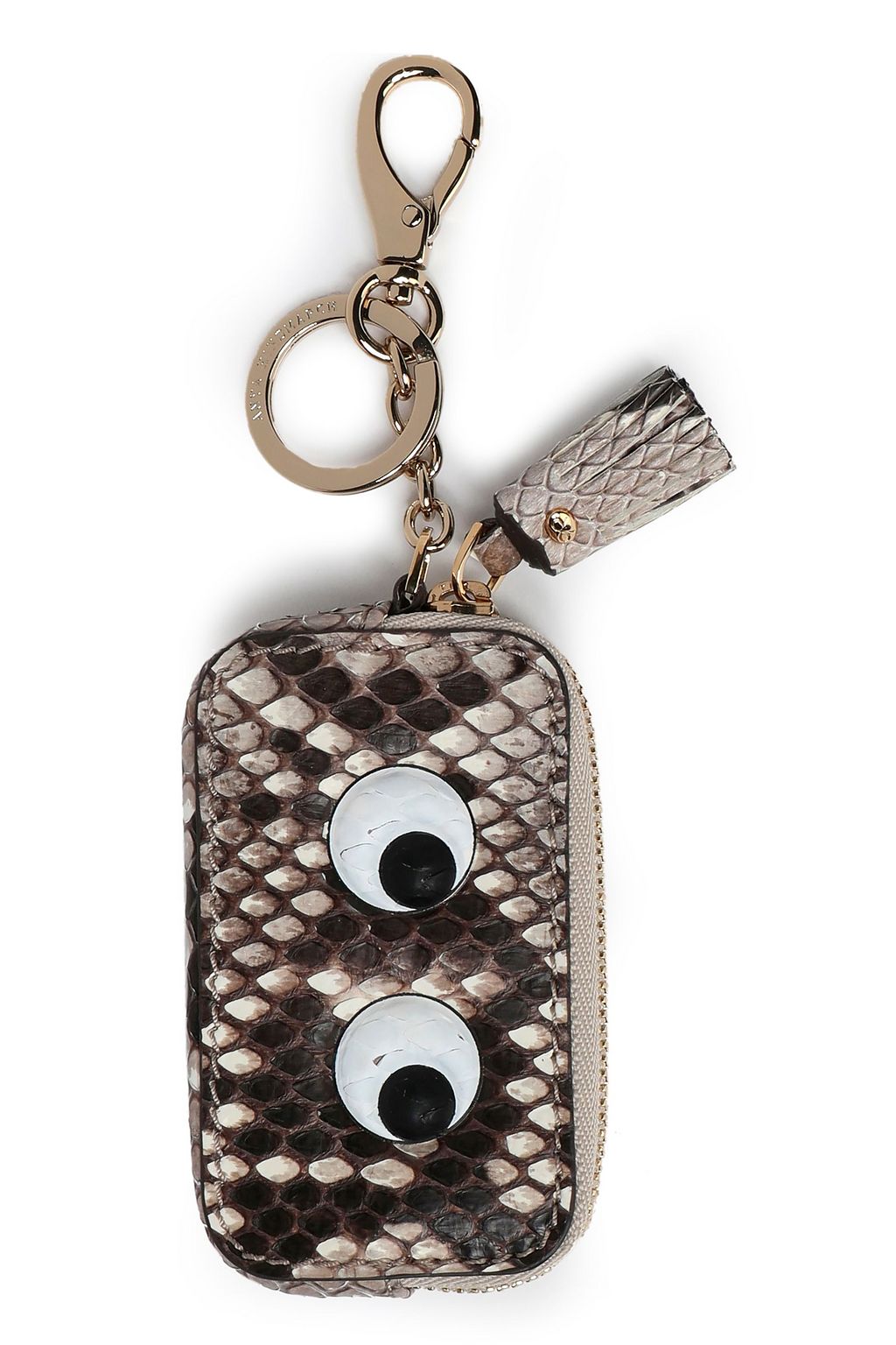 ANYA HINDMARCH Appliquéd python keychain | THE OUTNET