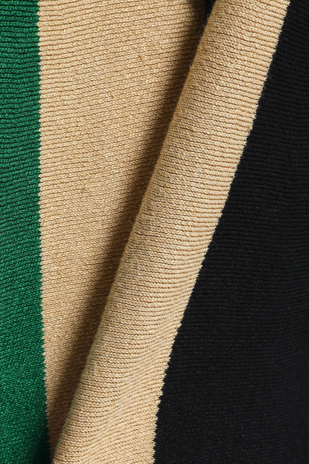 JW ANDERSON Tie-front cutout color-block linen-blend dress | THE OUTNET