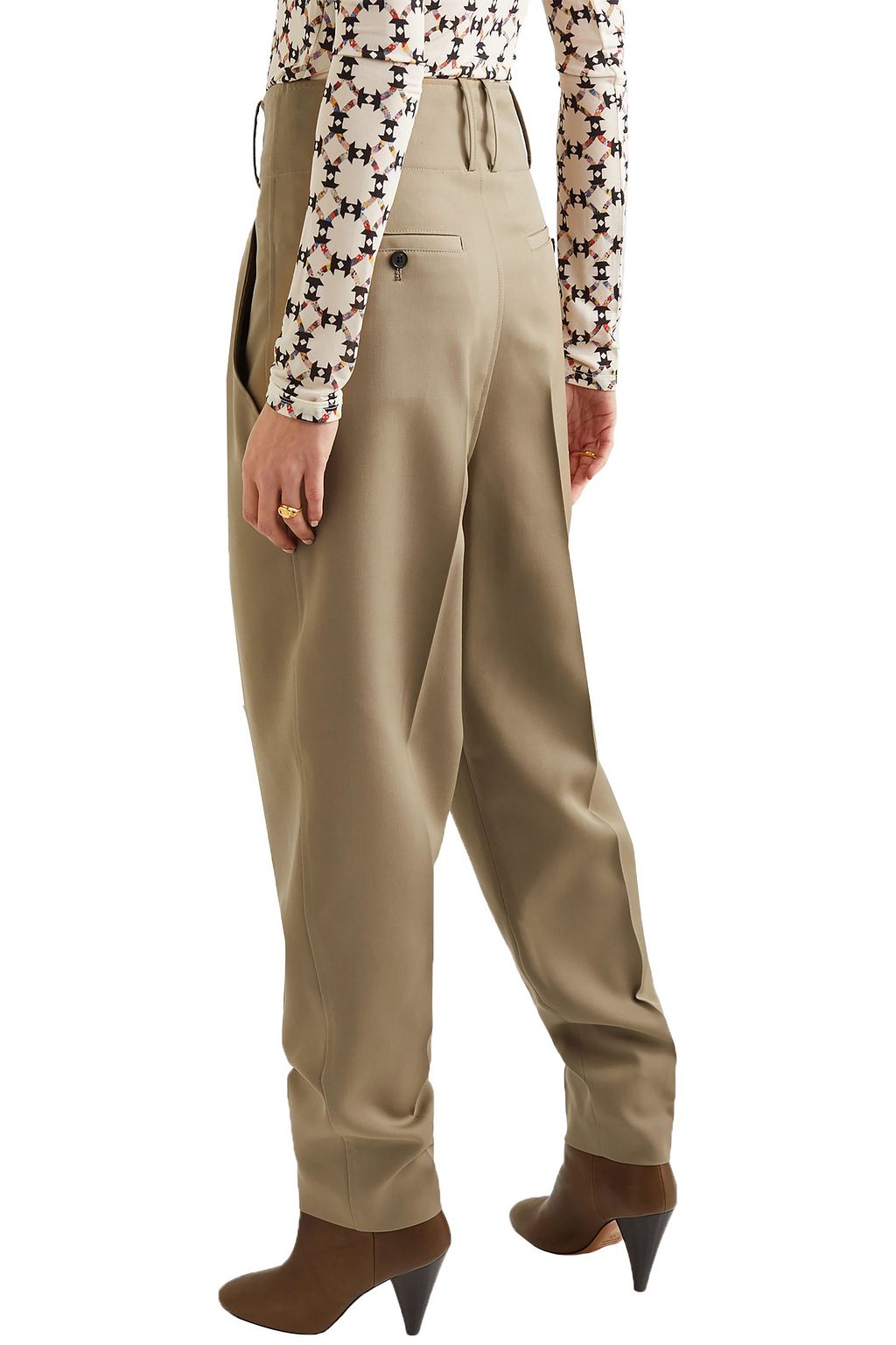 ISABEL MARANT Durneri Karottenhose aus Woll-Twill mit Falten | THE OUTNET