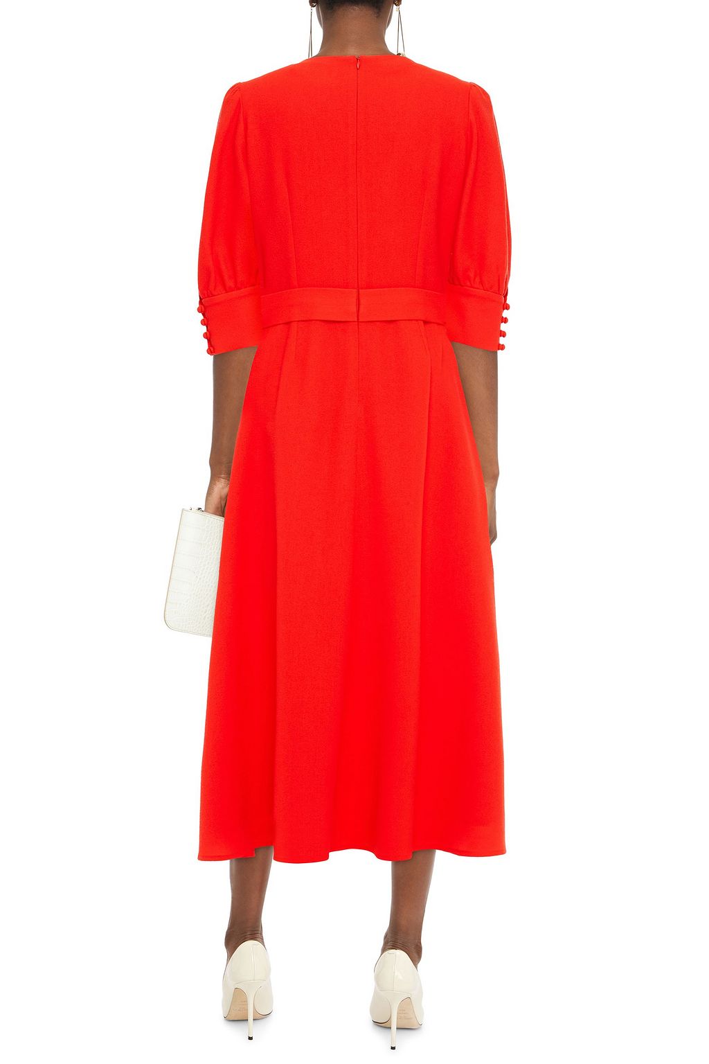 GOAT Kane gathered wool-crepe midi dress | THE OUTNET