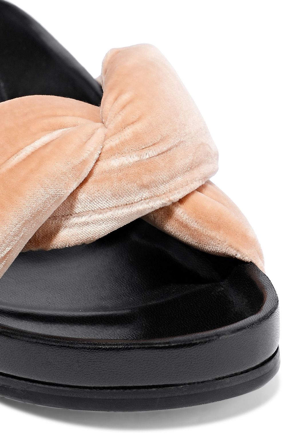 CHLOÉ Nolan twisted velvet slides | THE OUTNET