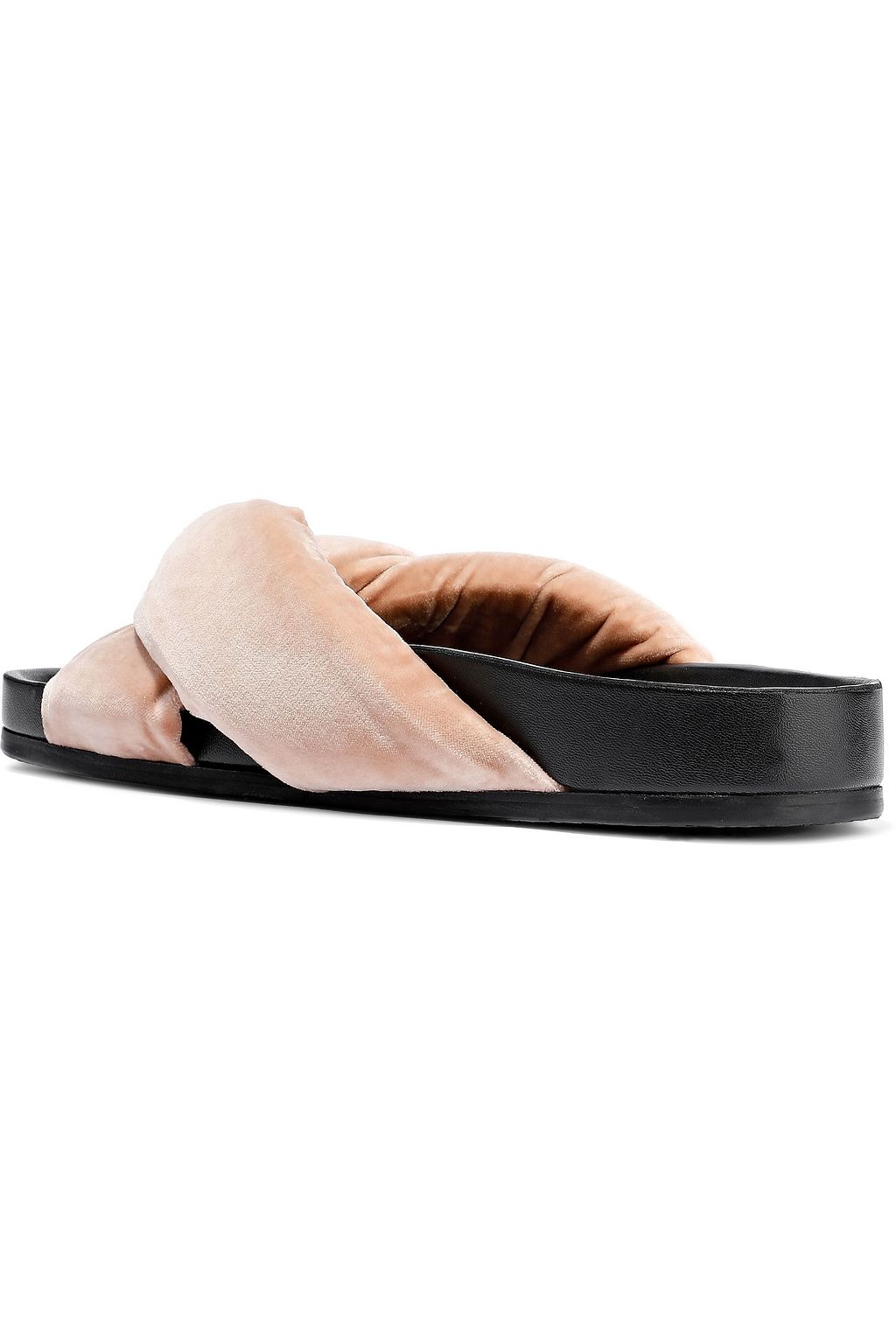 CHLOÉ Nolan twisted velvet slides | THE OUTNET